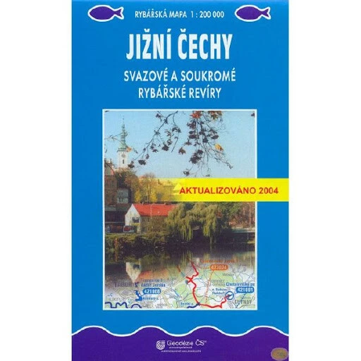 JIŽNÍ ČECHY /soukromé a svazové rybářské revíry, 1:500 000, rybářská ...