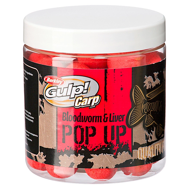 BERKLEY Plovoucí boilies GULP CARP Bloodworm & Liver 100g 🎣 Na Soutoku