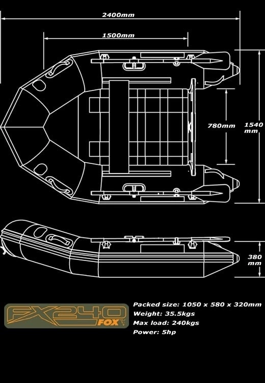 FOX Člun FX240 Inflatable Boat TESTOVANÝ MODEL 🎣 Na Soutoku