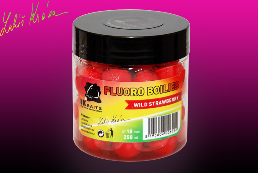 LK BAITS Fluoro Boilies Wild Strawberry 🎣 Na Soutoku