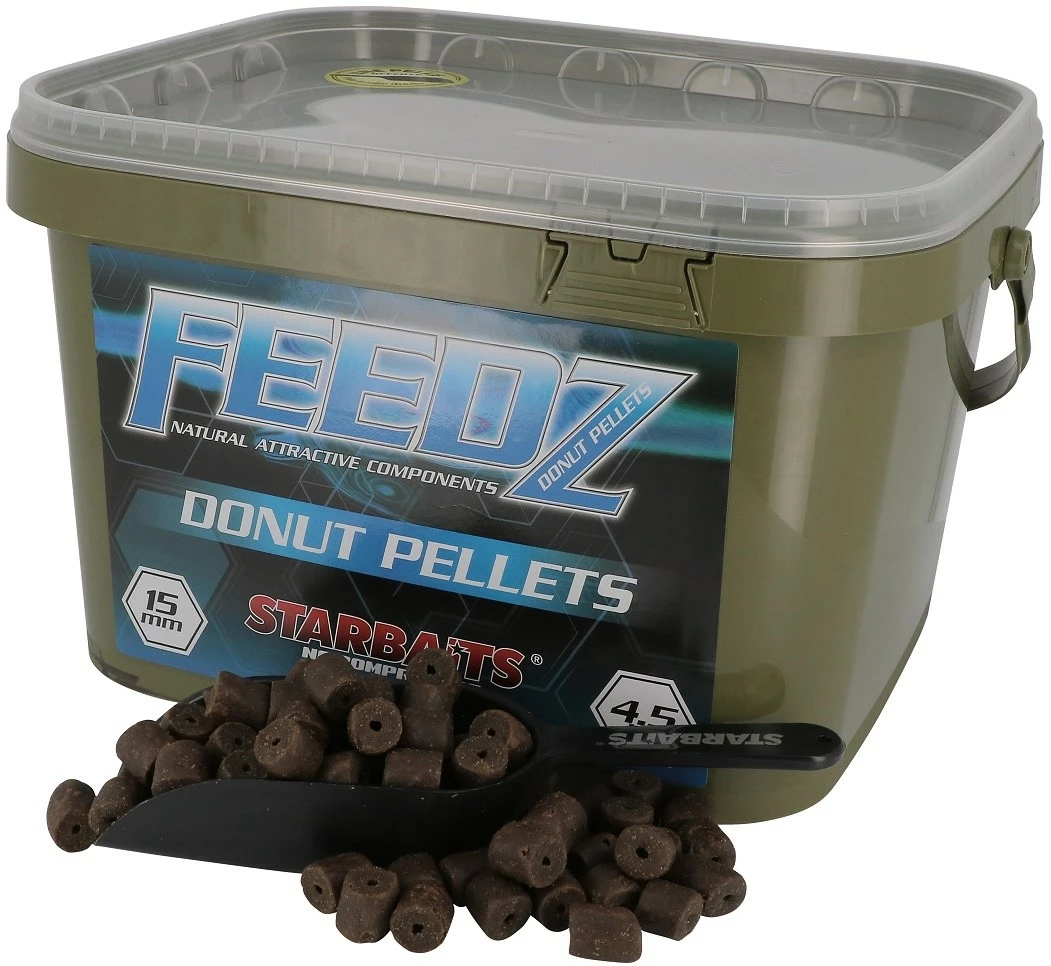STARBAITS Pelety Feedz Donuts 4,5kg + lopatka zdarma VÝPRODEJ 🎣 Na Soutoku